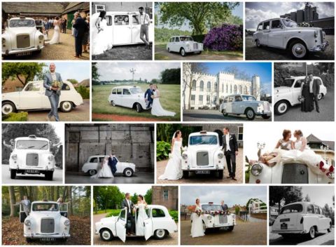 Engelse taxi Austin Hackney - Oldtimer - Bommel Trouwvervoer